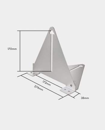 Flip and Tilt Mounting Brackets for Narrowboat | 240mm - Voltanic Solar